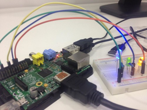 Pi and breadboard - Raspberry Pi